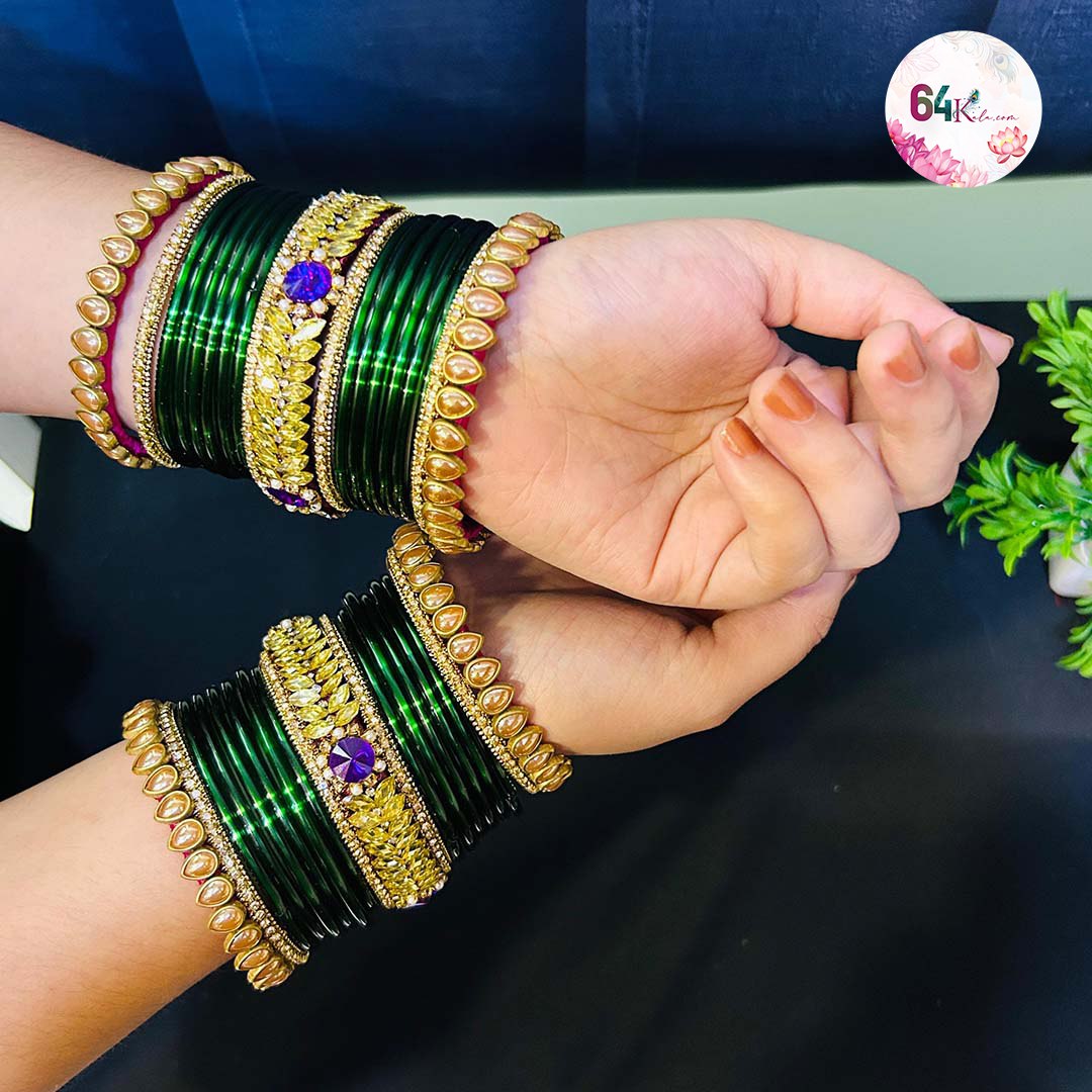 Beautiful Green Bangles for Traditional Look – 64kala.com
